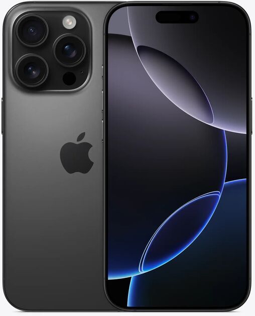 Apple iPhone 16 Pro 512 GB nero Dual-SIM (eSIM, Nano-SIM) – refurbed