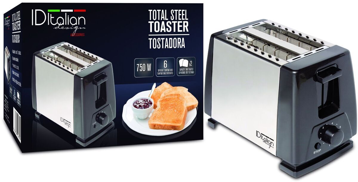 Italian Design Total Steel Toaster | jetzt 30 Tage Rückgaberecht