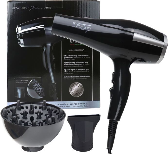 Cyclone Platinum 2400 Hair Dryer - Italian Design Excellence